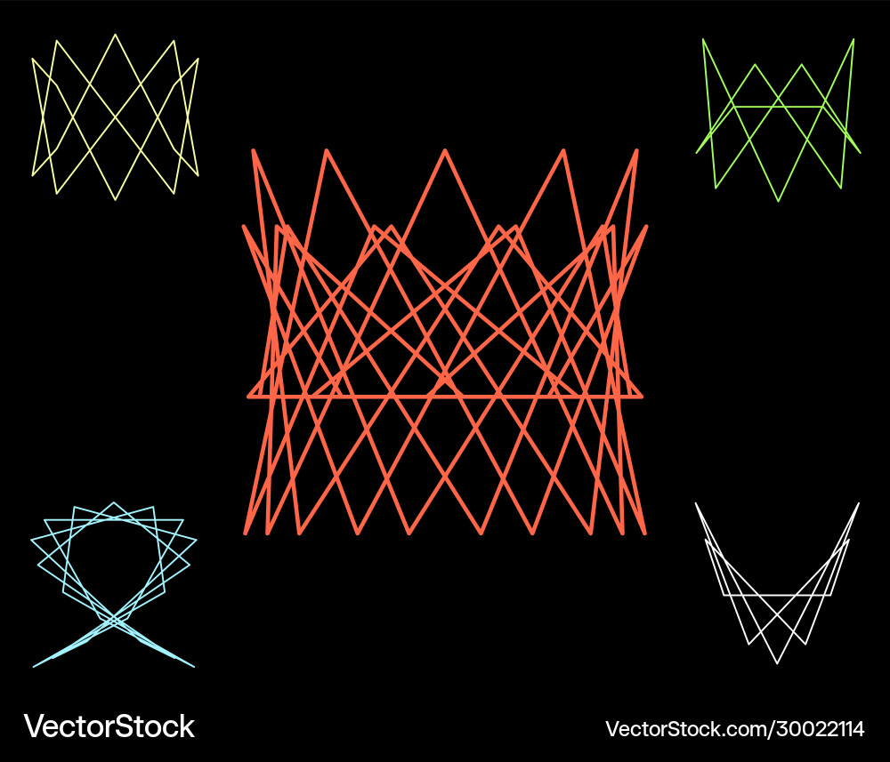 Abstract geometric shapes lines outline Royalty Free Vector