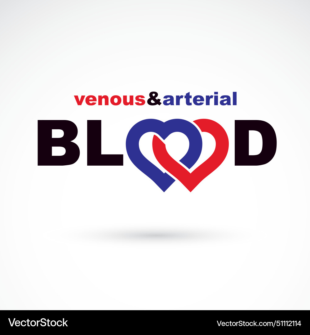 Arterial and venous blood circulation Royalty Free Vector