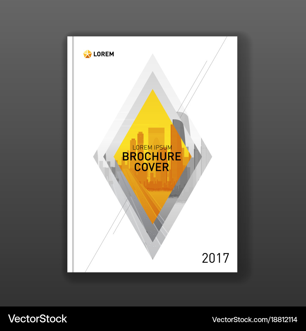 Brochure cover design layout for business Vector Image