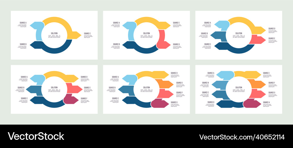 Business infographic organization chart with 3 4 Vector Image