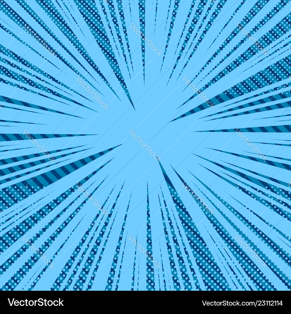 Comic book page blue background Royalty Free Vector Image