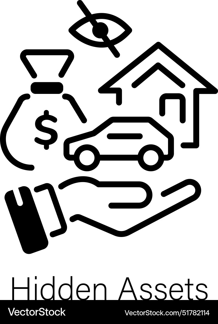 Hidden assets Royalty Free Vector Image - VectorStock