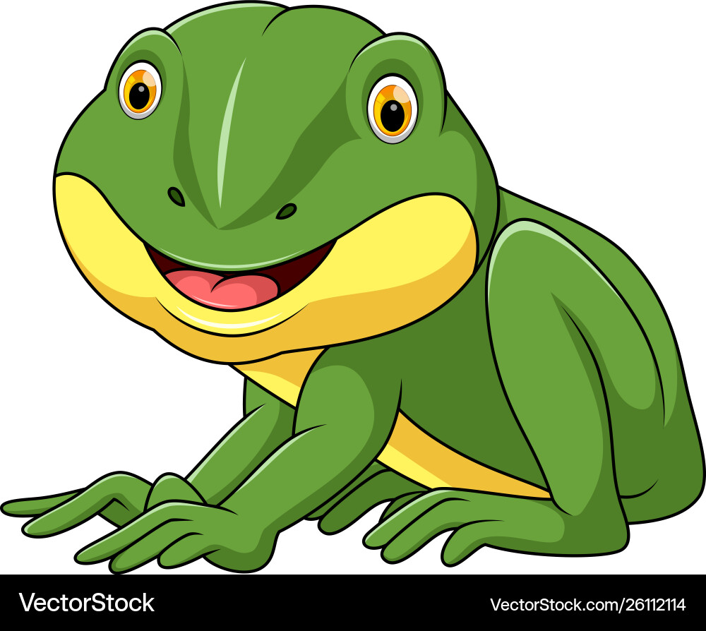 Little frog cartoon Royalty Free Vector Image - VectorStock