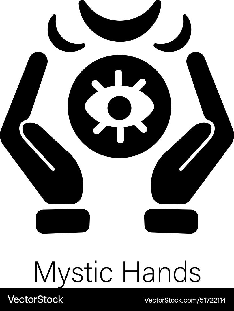 Mystic hands Royalty Free Vector Image - VectorStock