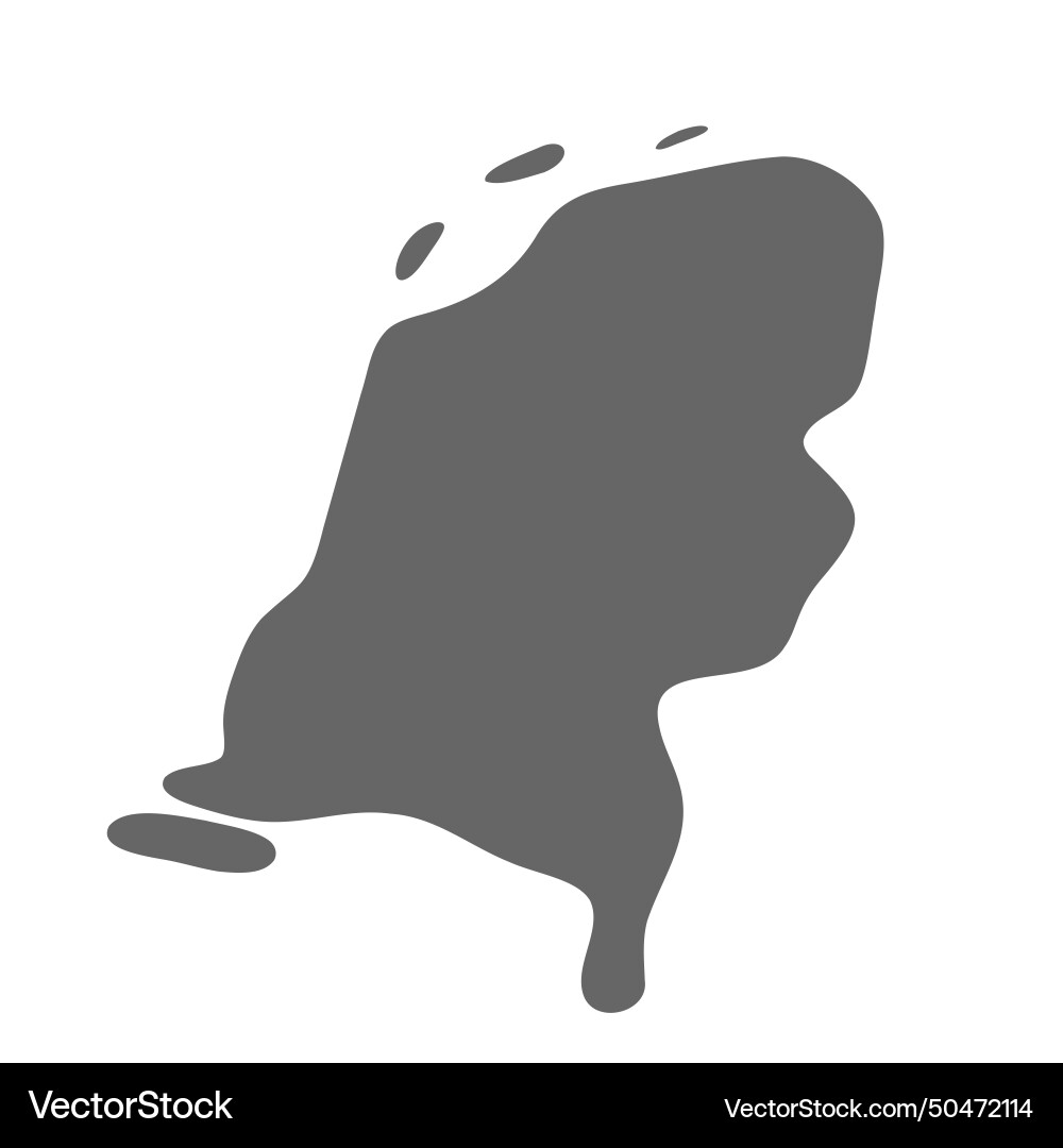 Netherlands Simplified Smooth Country Map Vector Image