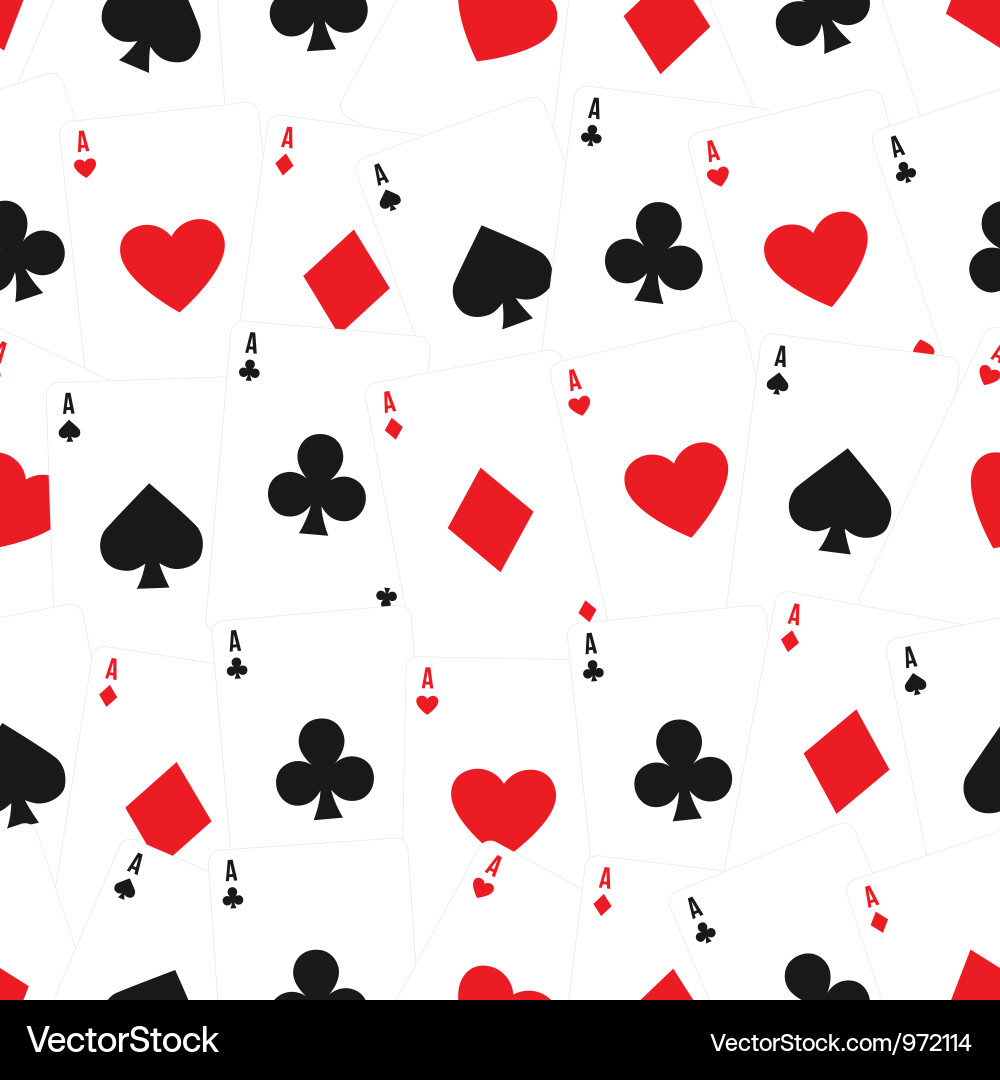 Playing cards seamless background pattern Vector Image