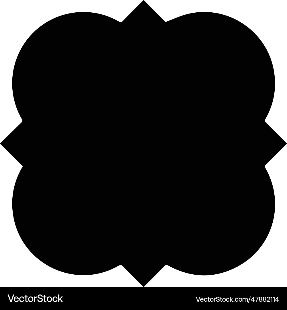 Quatrefoil silhouette Royalty Free Vector Image