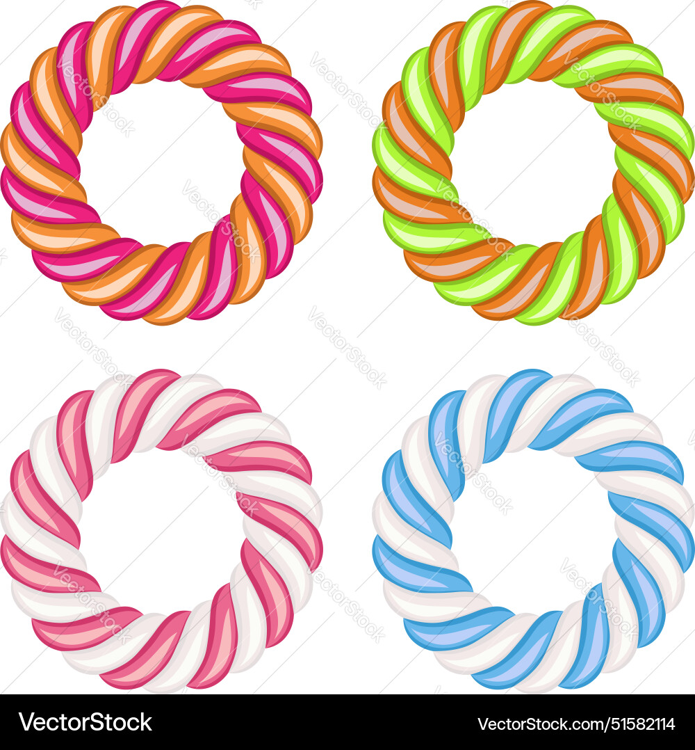 Twisted marshmallow candy Royalty Free Vector Image