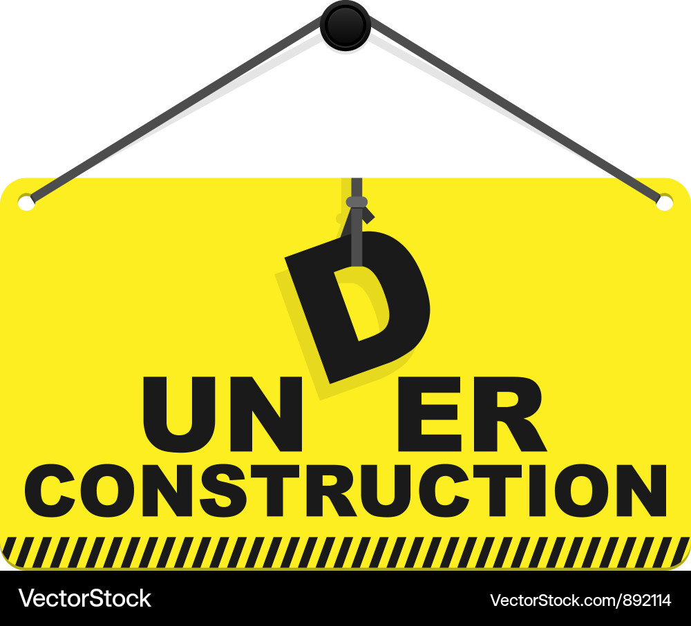 Under construction sign Royalty Free Vector Image
