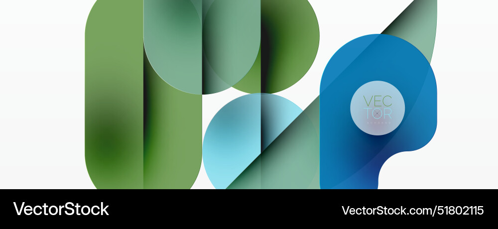 Circles and round shapes geometric minimal Vector Image