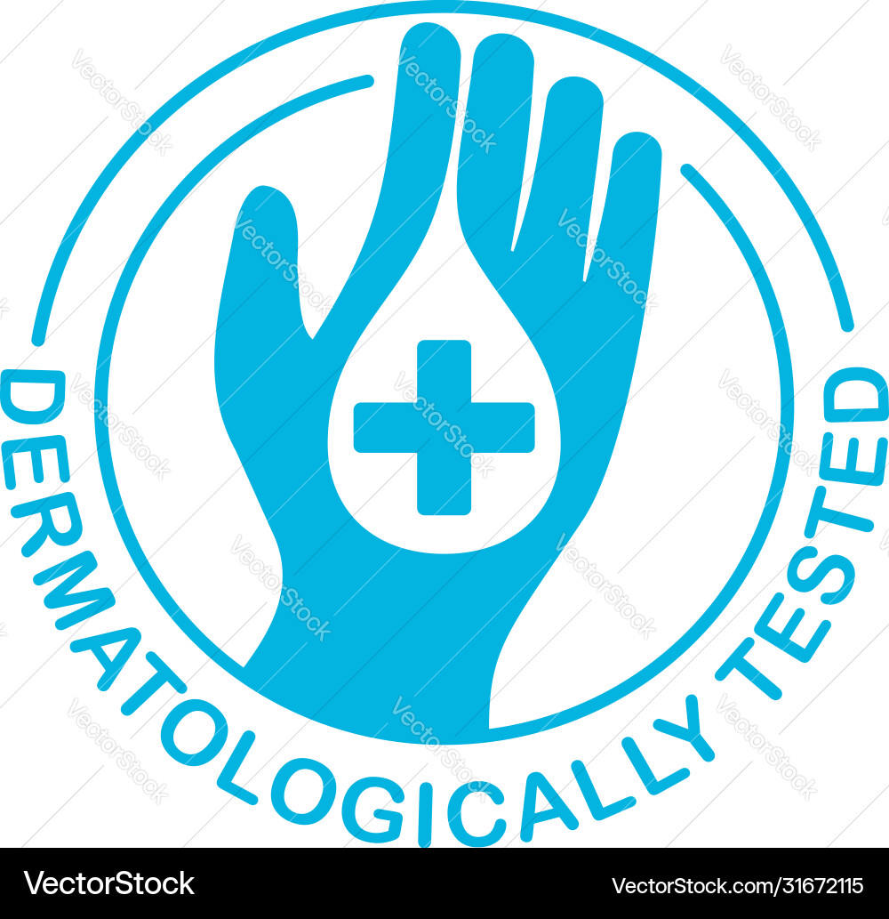 Dermatologically tested or proven stamp Royalty Free Vector