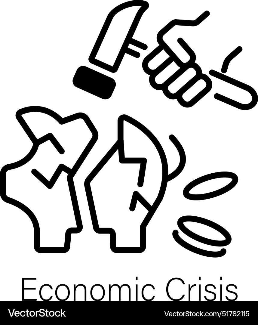 Economic crisis Royalty Free Vector Image - VectorStock