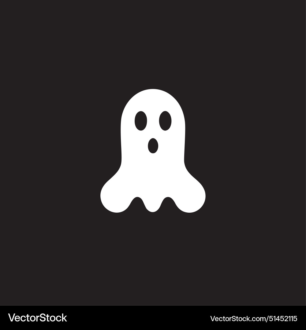 Ghost - minimalist and simple silhouette Vector Image
