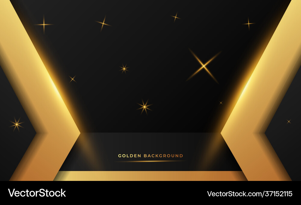 Golden greeting card background Royalty Free Vector Image
