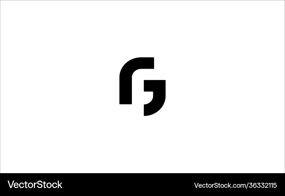 Initial rg logo monogram design Royalty Free Vector Image