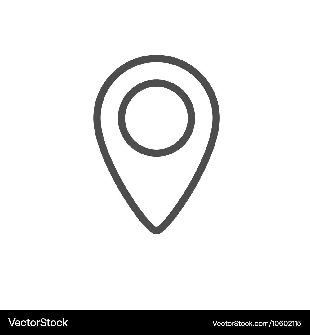 Map location sign marker icon isolated on white Vector Image