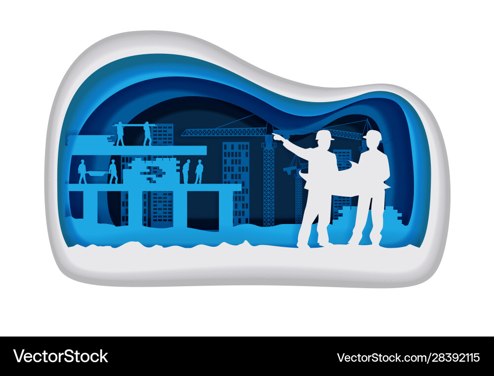 Paper Construction Site Royalty Free Vector Image