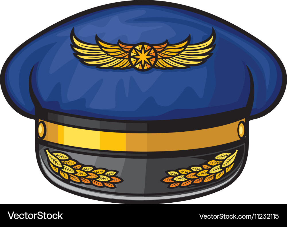Pilot's Hat - Aviation Emblem – Royalty-Free Vector | VectorStock