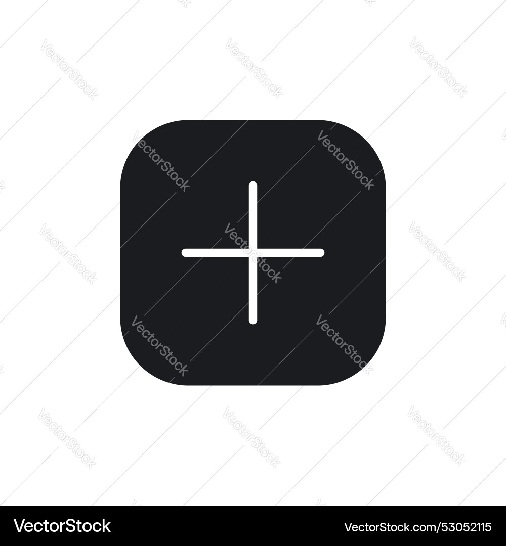 Plus icon set positive pictogram addition circle Vector Image