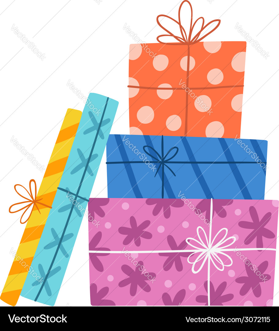Presents composition Royalty Free Vector Image