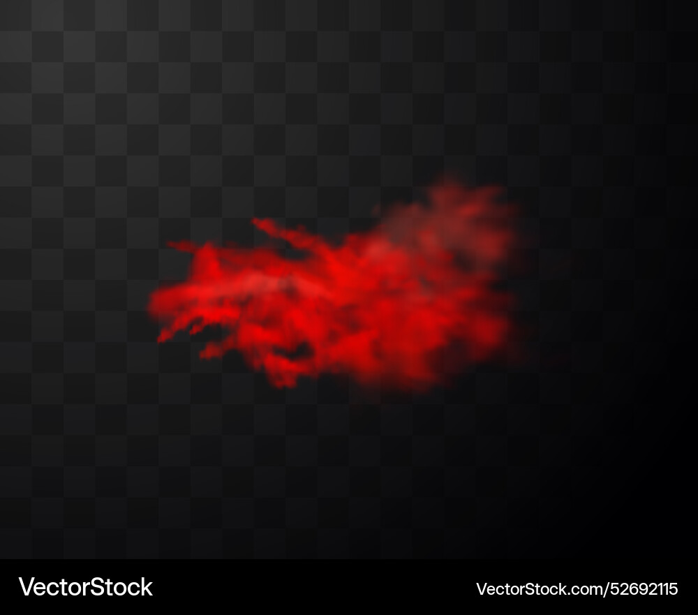 Red powder explosion or dust burst with smoke Vector Image