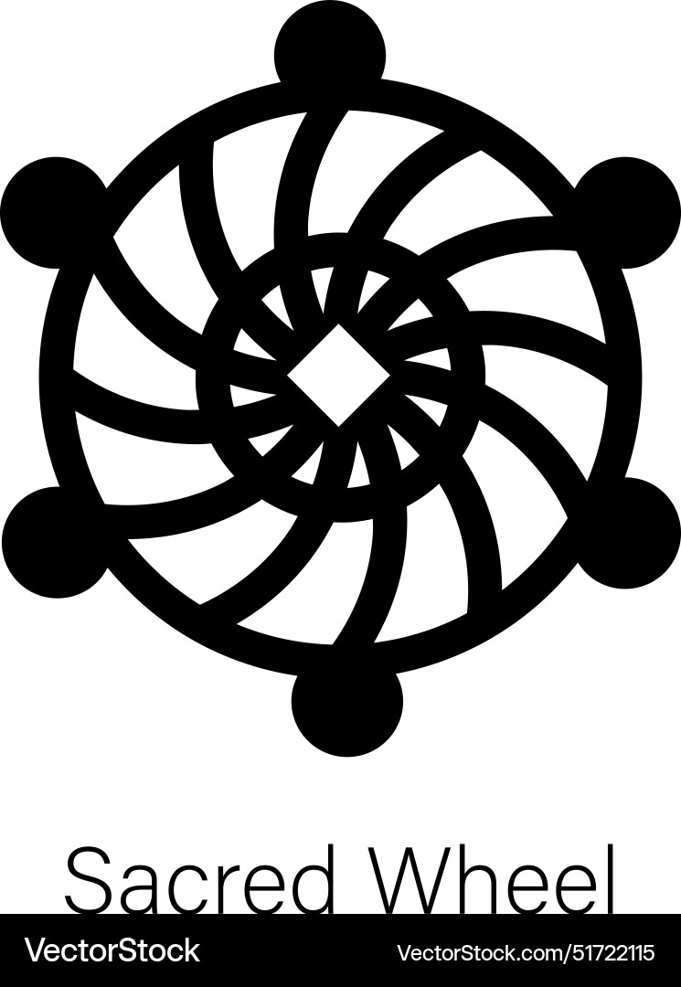 Sacred wheel Royalty Free Vector Image - VectorStock