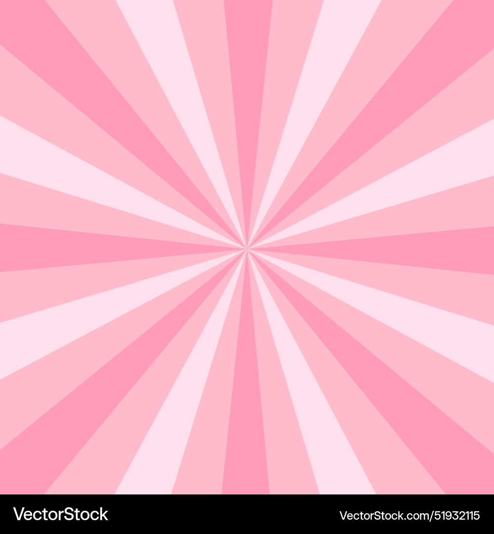 Sunrays pink background sunbeam starbust Vector Image