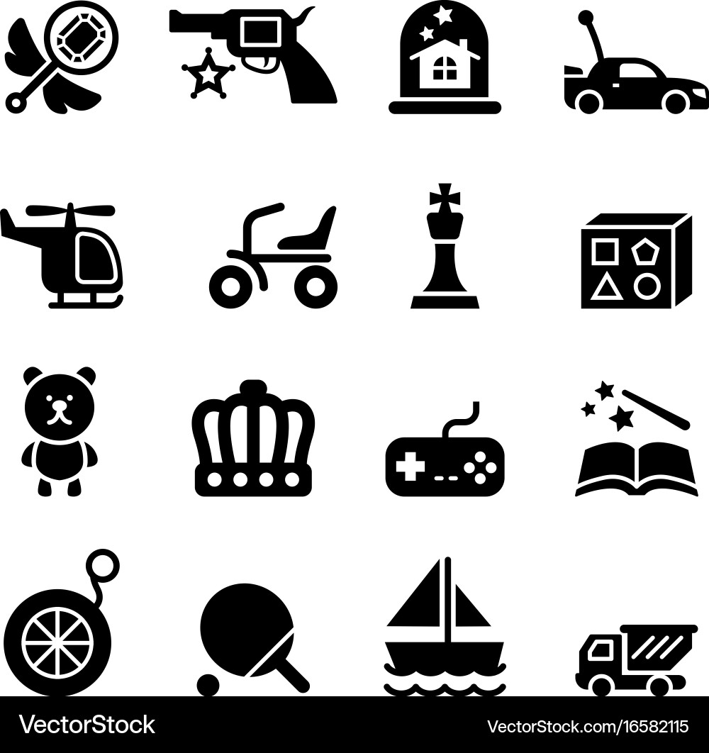 Toy icons Royalty Free Vector Image - VectorStock