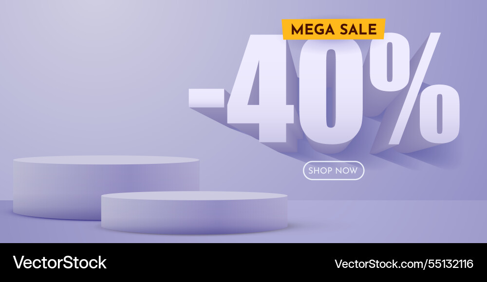 40 percent off discount creative composition Vector Image