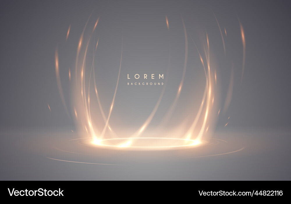 Abstract golden light lines effect Royalty Free Vector Image