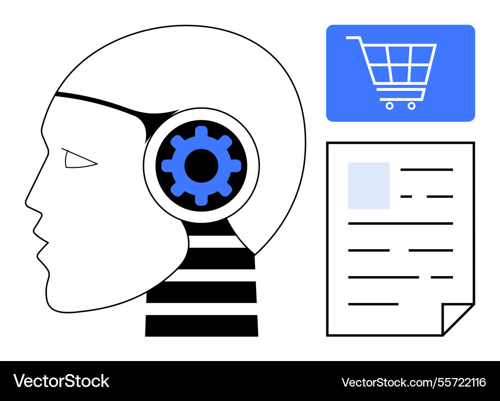 Ai-powered decision-making in e-commerce Vector Image