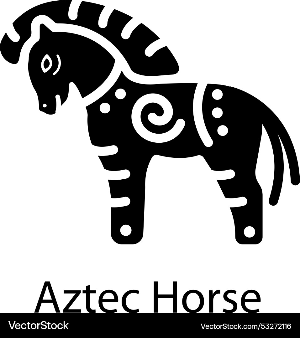 Aztec horse Royalty Free Vector Image - VectorStock