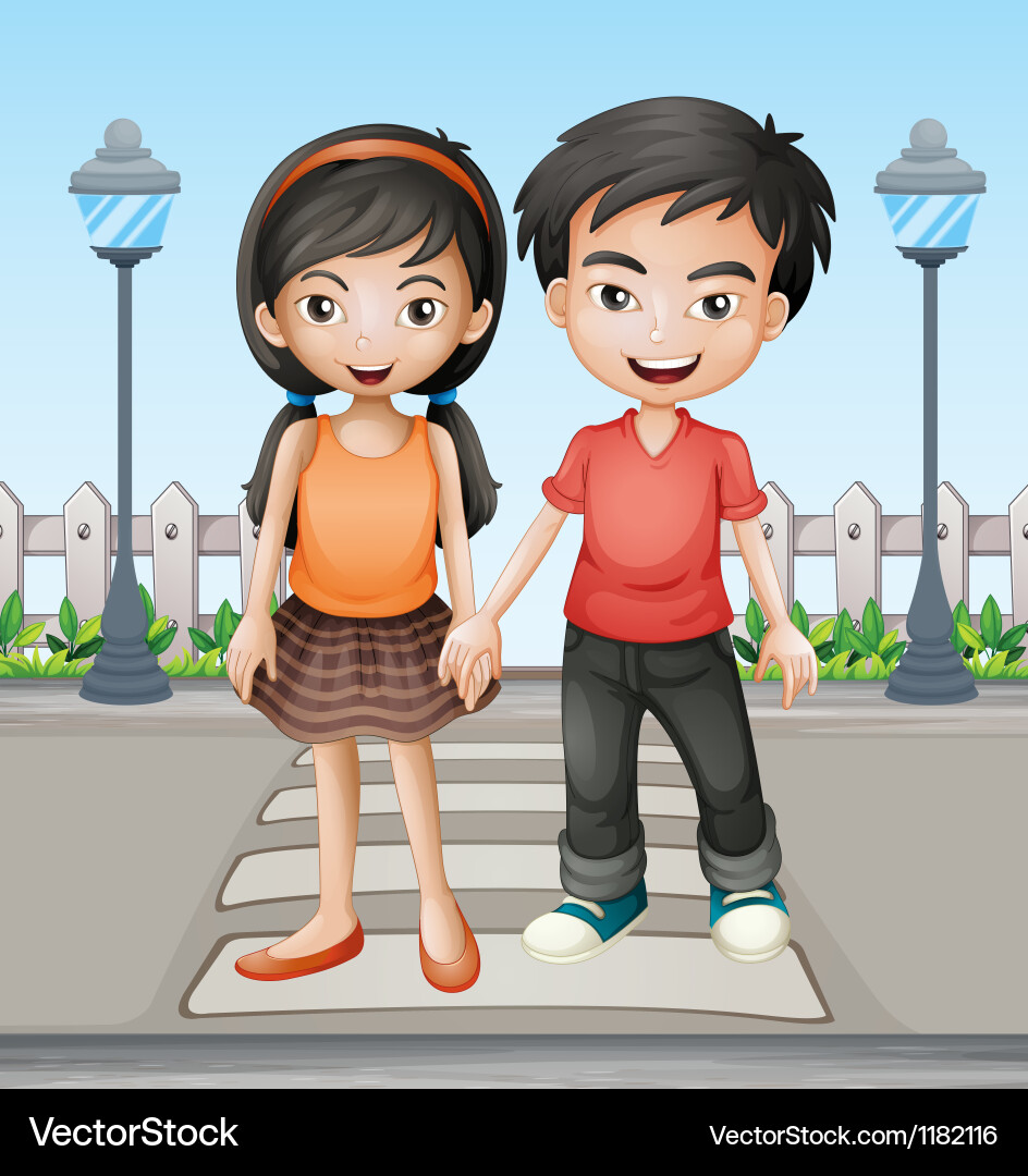 Cartoon lovers Royalty Free Vector Image - VectorStock