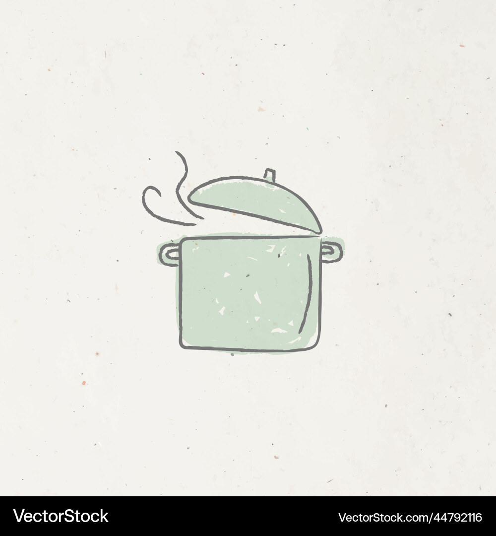 Doodle cooking pot design resource Royalty Free Vector Image