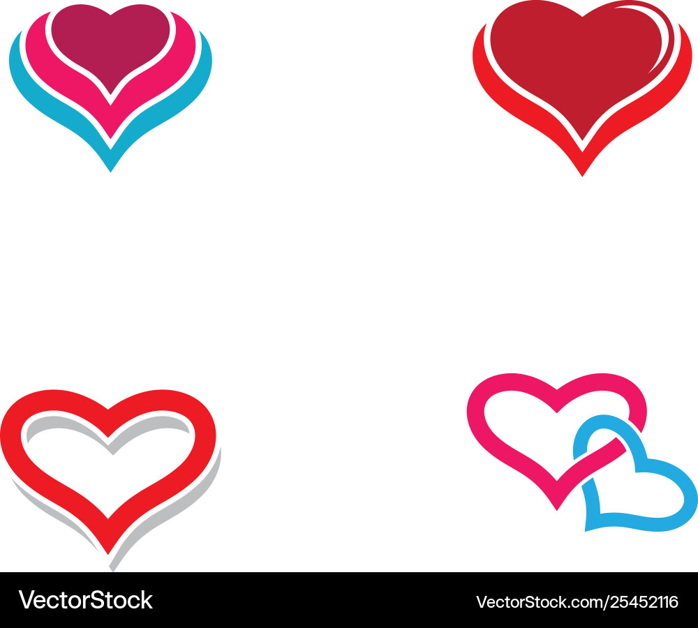 Heart Icon Collection Royalty Free Vector Image