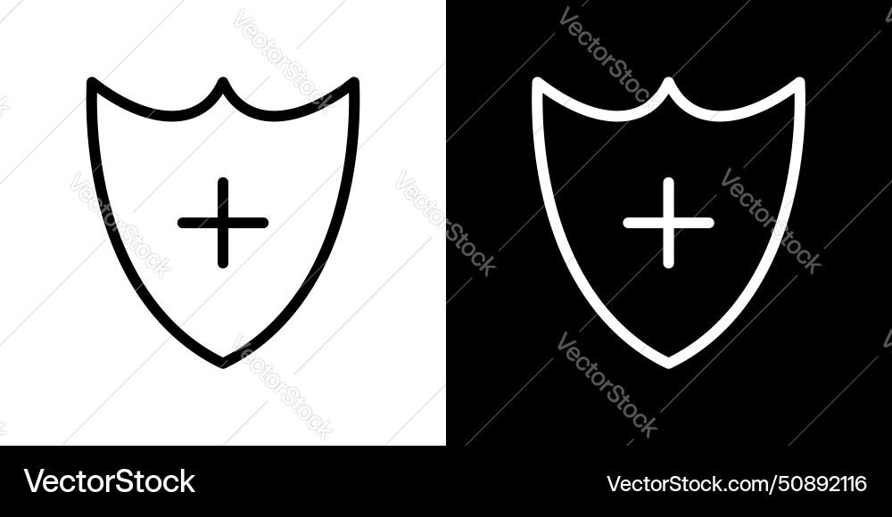 Immune guard icon set health shield system Vector Image