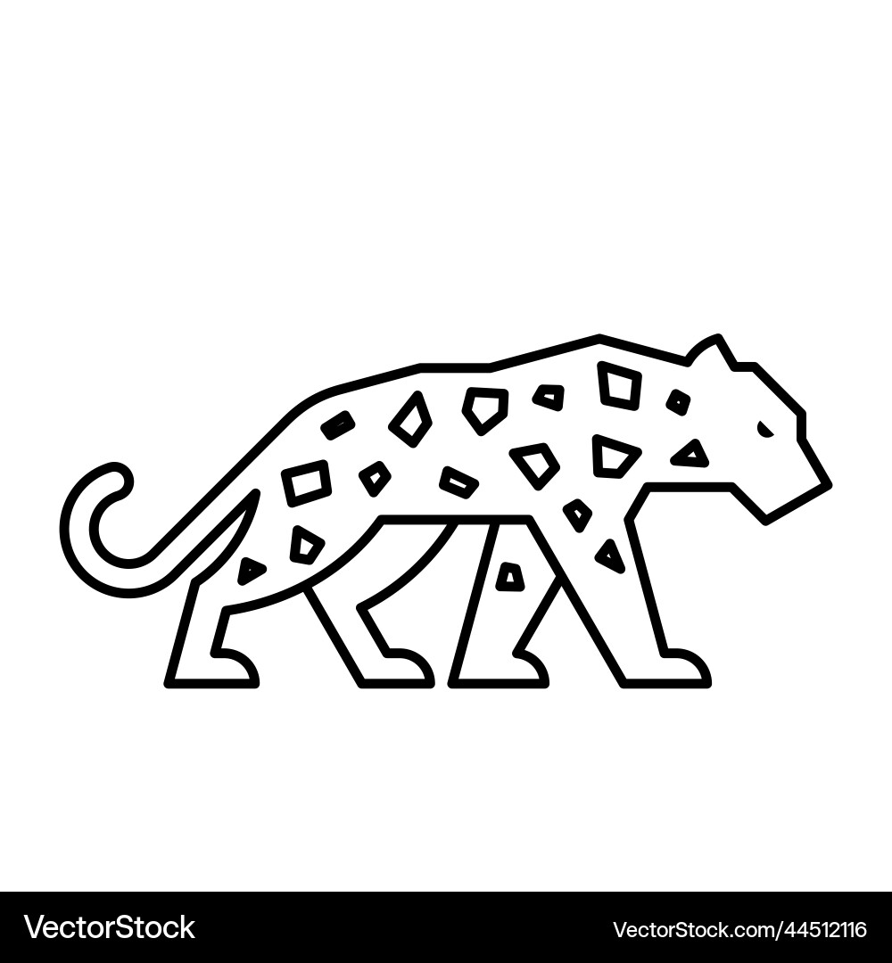 Leopard Icon - Wildlife Logo Royalty Free Vector Image