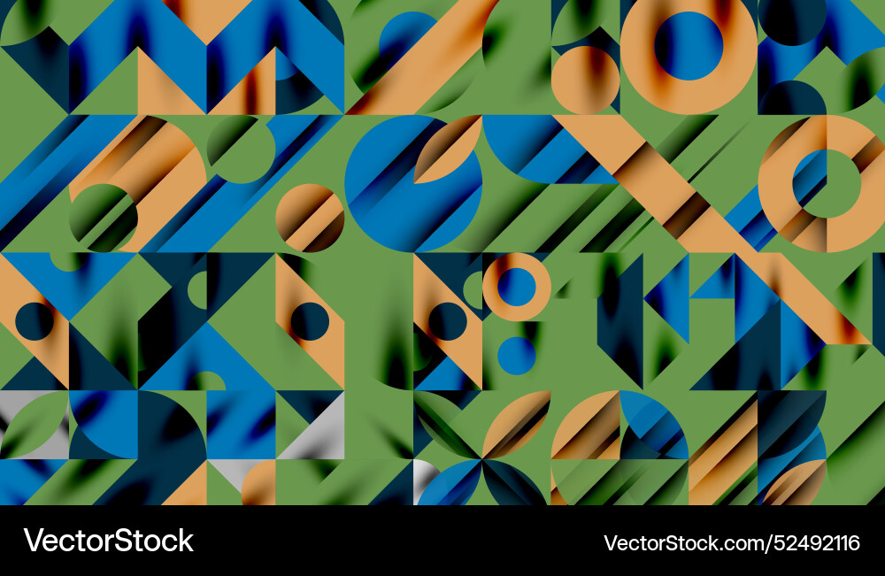 Neo memphis geometric pattern with circles Vector Image