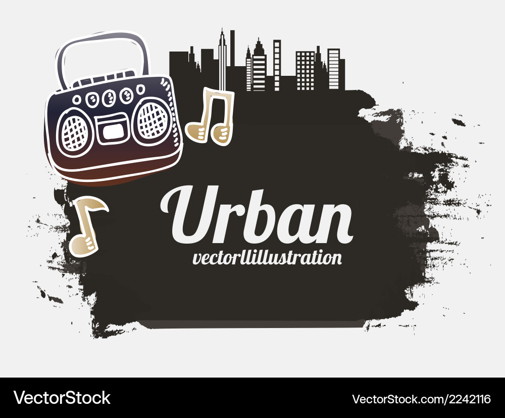Urban design over white background Royalty Free Vector Image