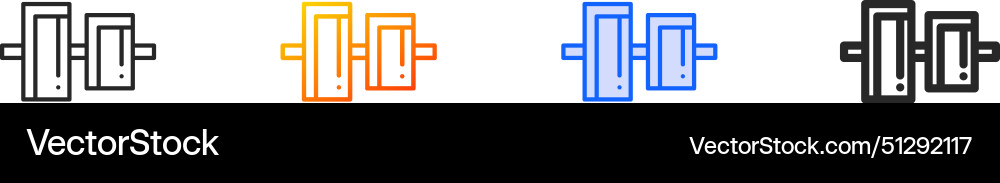 Center align iconthin linear gradient blue stroke Vector Image