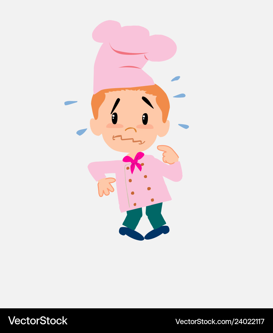Chef scared Royalty Free Vector Image - VectorStock