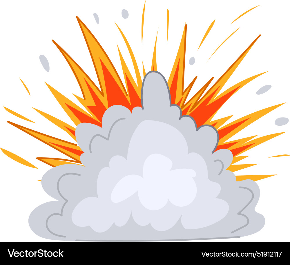 Comic explosion effect cartoon Royalty Free Vector Image