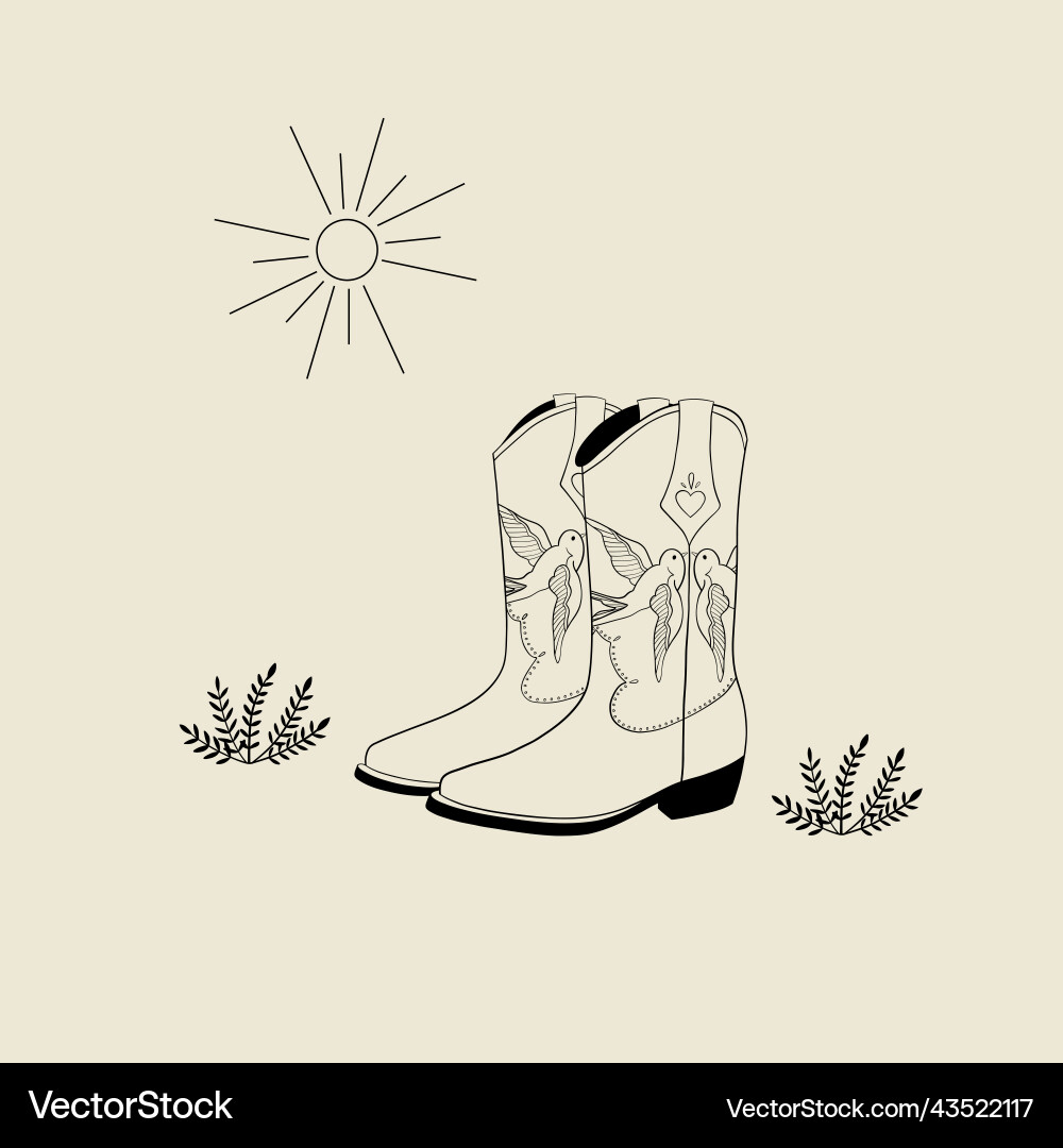 Cowboy western concept Royalty Free Vector Image