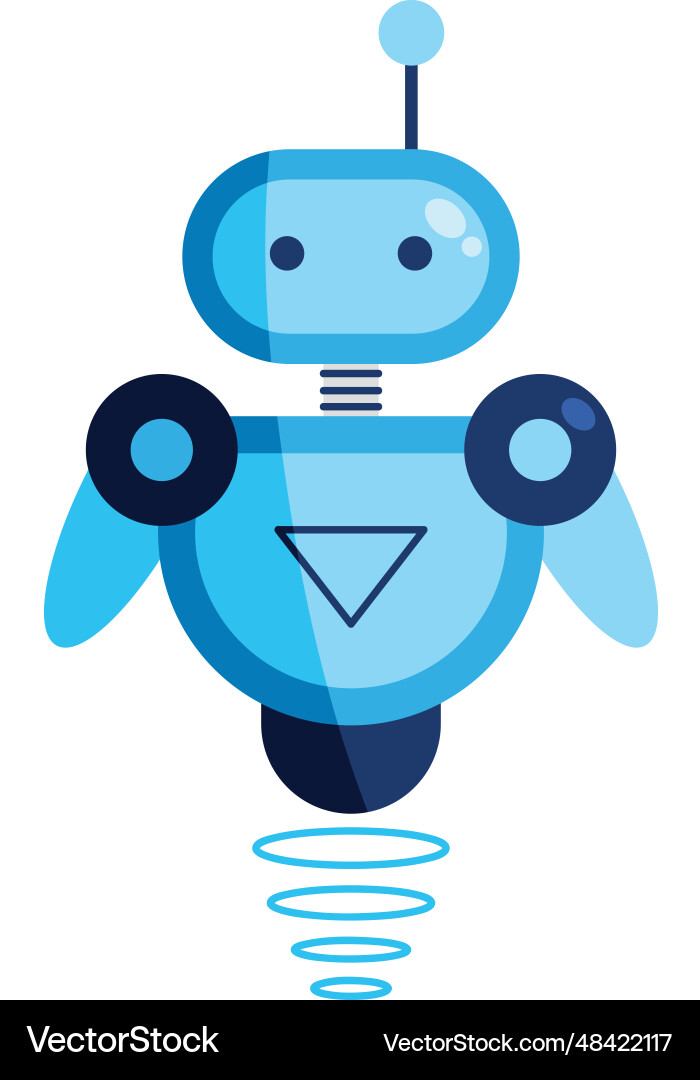 Floating ai robot Royalty Free Vector Image - VectorStock