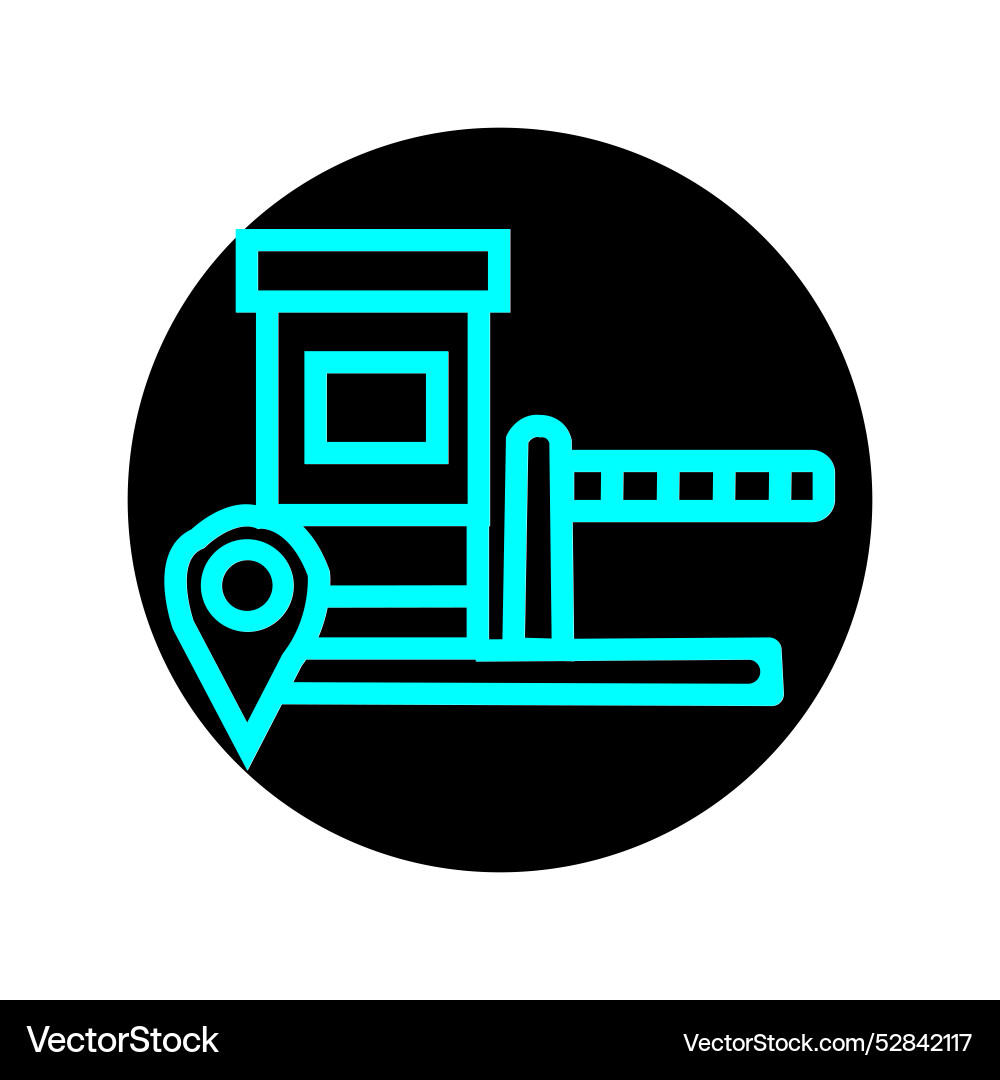 Icon-Maut-Gate-Symbol Lizenzfreies Vektorbild