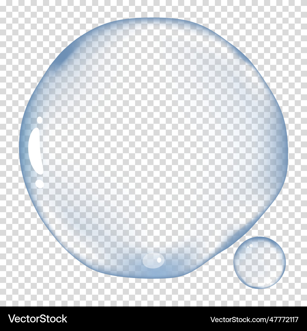 Pure clear water drop on transparent Royalty Free Vector