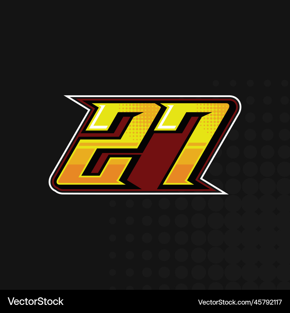 Race Number 27 Logo Royalty Free Vector Image - VectorStock