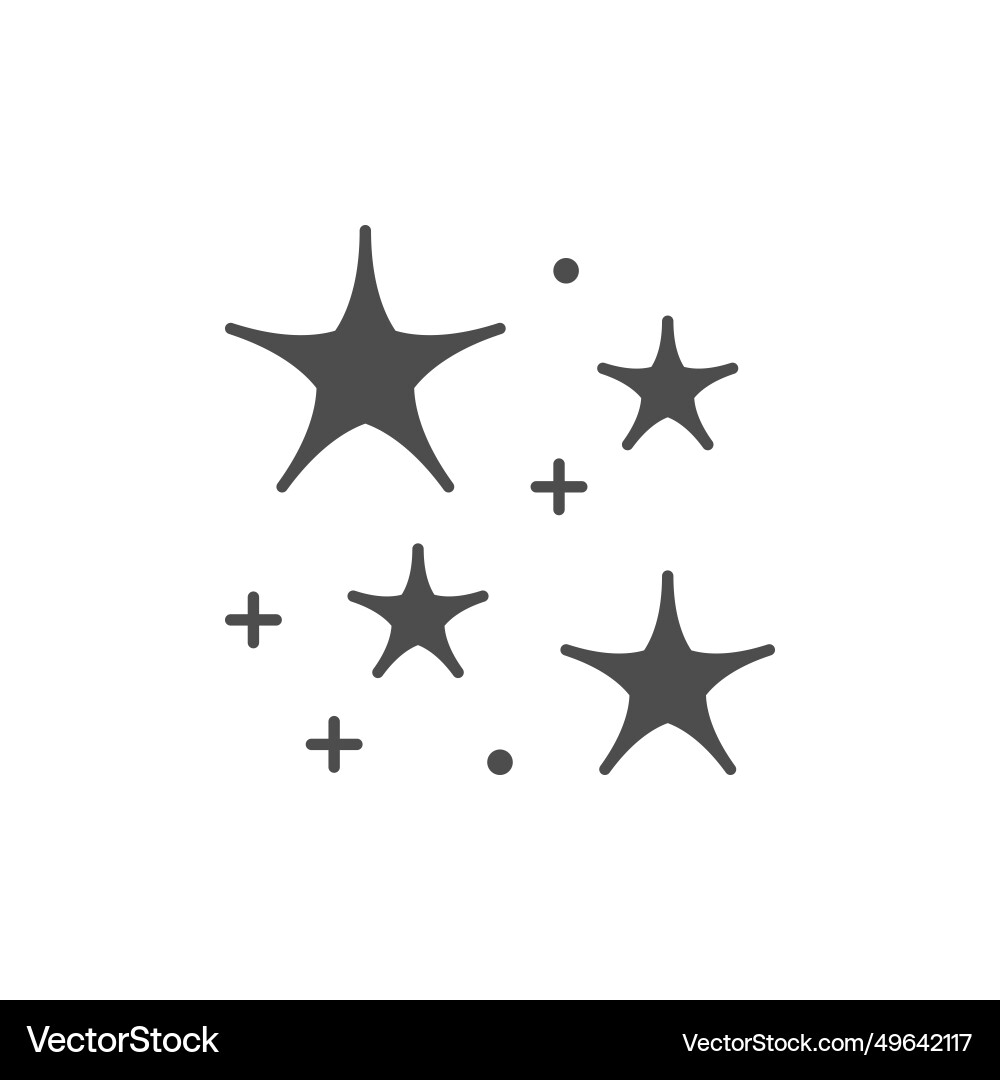 Twinkle or sparkle glyph icon Royalty Free Vector Image