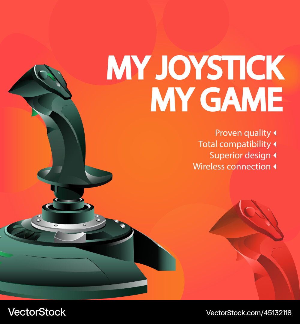 Banner design of my joystick game Royalty Free Vector Image