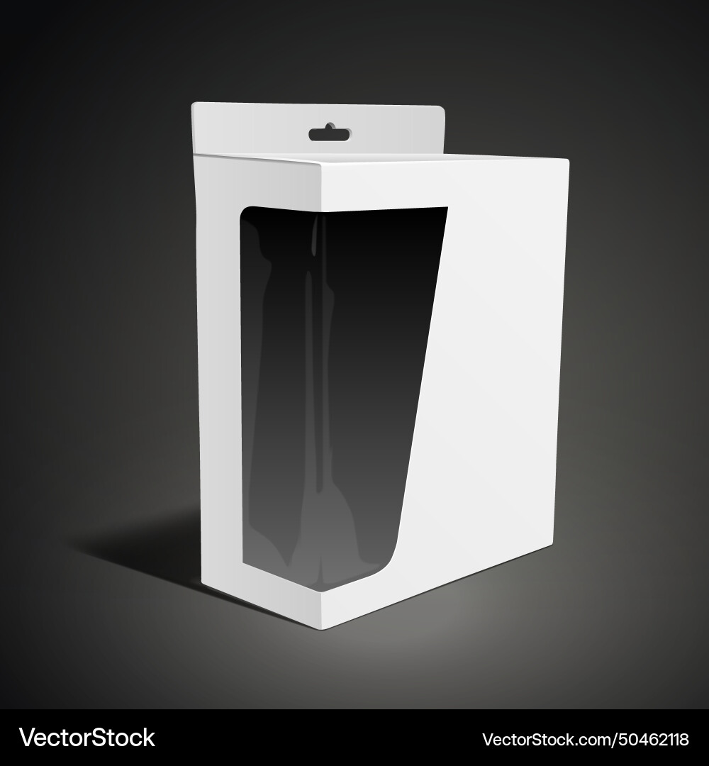 Blank paper box Royalty Free Vector Image - VectorStock